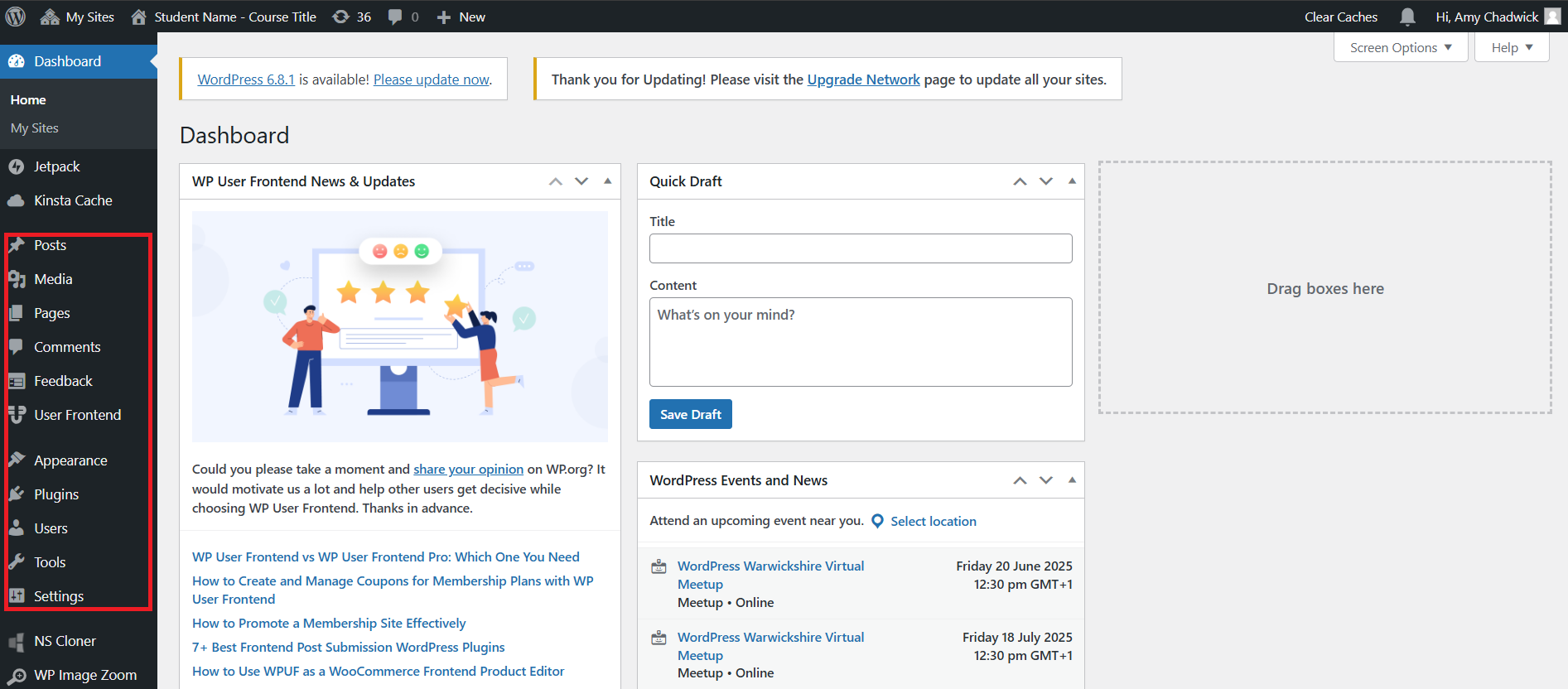 How can I navigate the OCA Spaces Interface? – Open College of the Arts