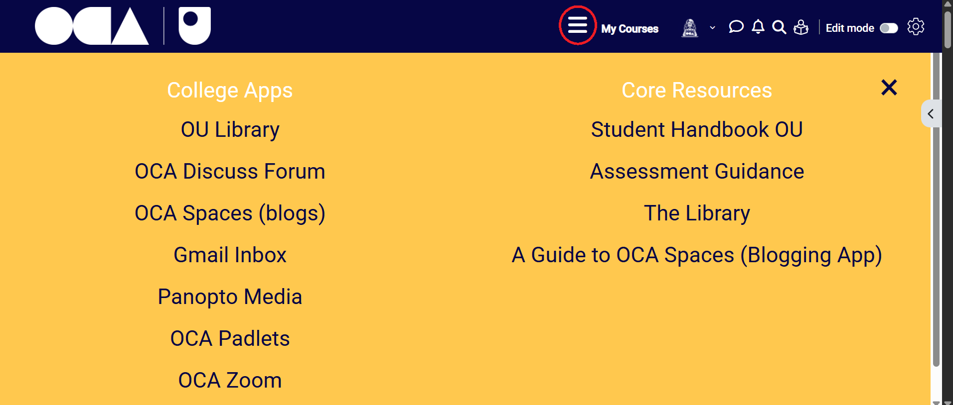 4. Next Steps - OCA Learn and OCA Spaces – Open College of the Arts